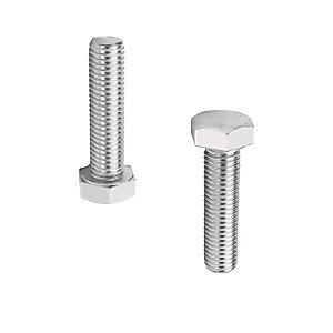 Yinpecly M14-2 x 55mm Hex Bolt Hex Flat Head Cap Bolts Screws for High-pressure Flow Pump Impellers Silver 2pcs