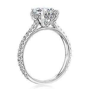Kobelli 2.1ct Oval Forever One Moissanite Drop Halo Ring - white-gold / 6.0