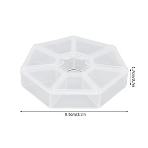 4pcs 7 Girds Bead Organizer, Clear Small Bead Organizers Jewelry Bead Storage Organizer Display Containers Case Box Mini Bead Storage Containers for Crafts Jewelry Screws Fishing Tackles