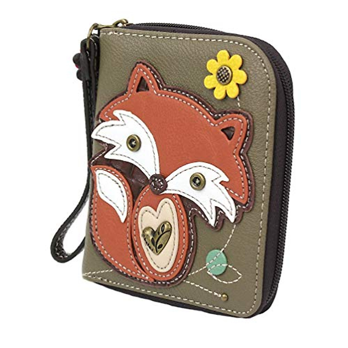 Chala Fox Zip-Around Wallet/Wristlet, Gift for Fox Lovers