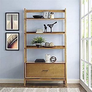Allora 38" 4 Shelf Ladder Bookcase in Acorn