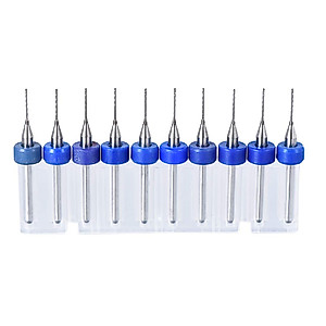 uxcell PCB Drill Bits 0.5mm Tungsten Carbide Rotary Tool Jewelry CNC Engraving Print Circuit Board Micro Drill Bits 1/8 Inch Shank 1 Set (10 Pcs)
