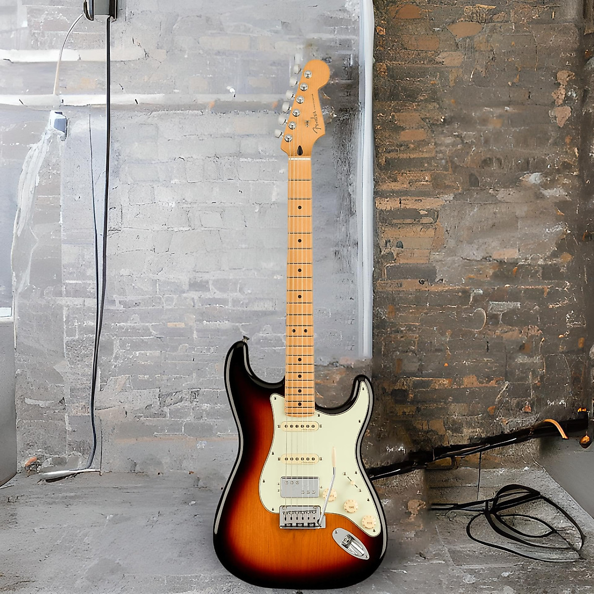 Fender 6 String Solid-Body Electric Guitar, Right, 3-Color Sunburst (0147322300)