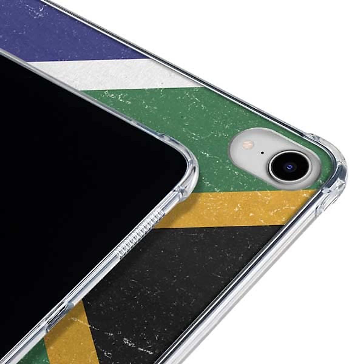 Skinit Clear Tablet Case Compatible with iPad Mini 6 (2021) Originally Designed South Africa Flag Distressed Design