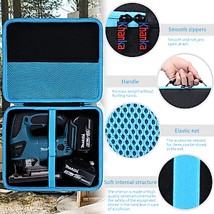 khanka Hard Case Replacement for Makita XVJ03Z 18V LXT Lithium-Ion Cordless Jig Saw, Case Only