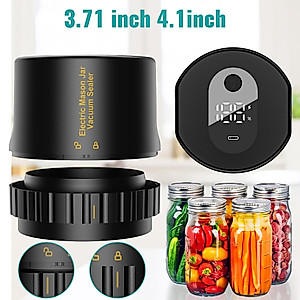 M13 Auto Electric Mason Jar Vacuum Sealer - 2024 Upgrade Smart Jar Vacuum Sealer for Mason Jars with Wide and Regular Mouth Canning Jar Lids Portable - Easy to Use - Mason genie vacuum sealer kit