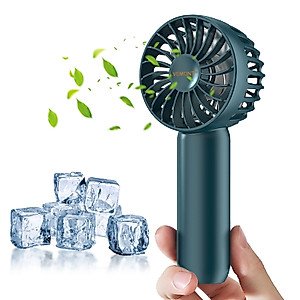 VEMONT Handheld Fan, Mini Portable Hand Fan with 2500mAh Rechargeable Battery,Personal Pocket Hand Held Fan with 3 Speeds(3-10H Working Time),Super Small Size Fans perfect for Outdoor Travel Camping