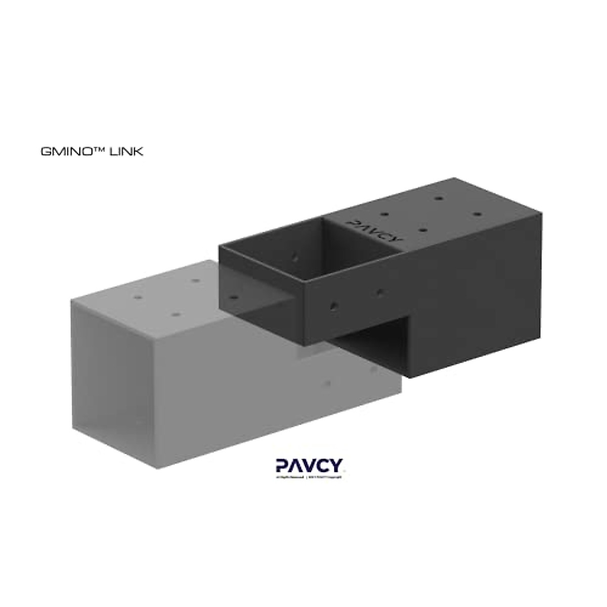 GMINO™ Link 6 Outdoor Framing Module | 6x6 Post Bracket | Pergola Fence Kit - 2 Per Pack