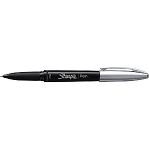 Sharpie 1758055 Grip Pen, Fine Tip, Acid-Free and Archival-Quality, Fade Resistan, AP Certified, Black Color, Pack of 12