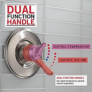 Delta Faucet Linden 17 Series Dual-Function Shower Handle Valve Trim Kit, Stainless T17094-SS (Valve Not Included) 9.00 x 8.00 x 0.05 inches