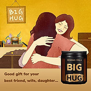 TIMEYARD Lavender Scented Candle Gifts for Women, Sending You A Big Hug, Jar Candles for Best Friend, Friendship Gifts for Women Men, Mothers Day, Soy Candles with 1 Cotton Wick, 45H Burn Time, 7oz