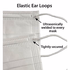 WMS Small Ear Loop 4-Layer Youth Face Masks, Wisconsin Medical Supplies, MADE IN USA, 1 Pack (50 Masks)