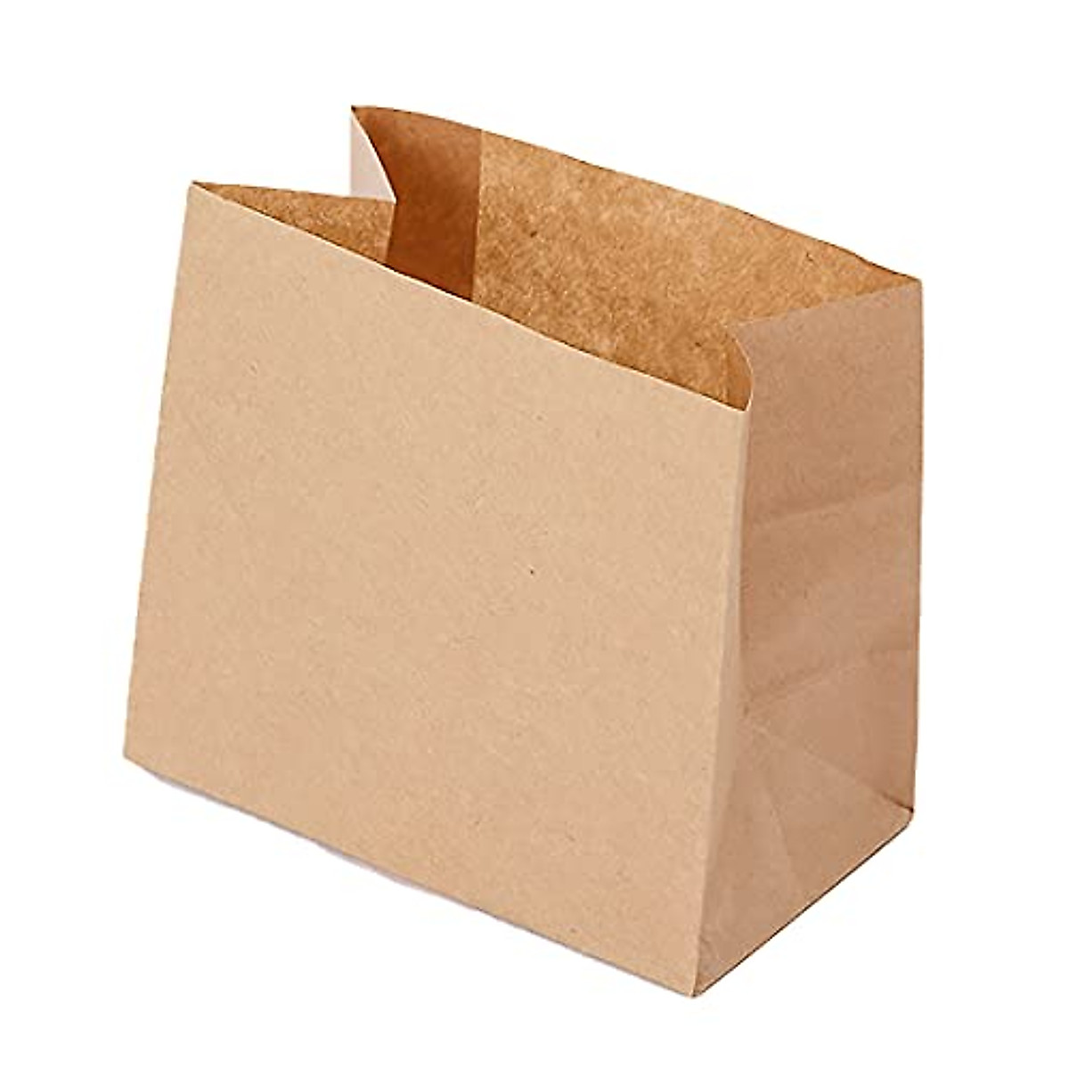 Bag Tek 4.25" x 2.5" x 3.75" Paper Bags For Snacks, 100 Large Paper Bag For Foods - Disposable, Greaseproof, Paper Kraft Snack Bags, For Popcorn, Cookies, Fries, And More, Restaurantware