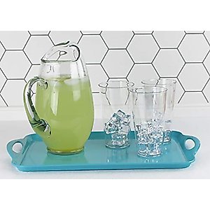 Calypso Basics by Reston Lloyd Melamine Rectangular Serving/Ottoman Tray with Handles