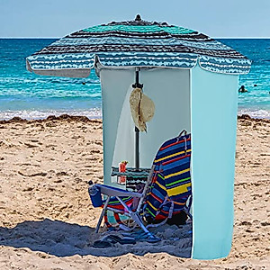 BondFree Beach Umbrellas for Sand Heavy Duty Wind, Portable Sun Shade Umbrella,7FT/8.5FT Sun Umbrella Beach, UPF 50+ PU Coating Beach Umbrella with Carry Bag