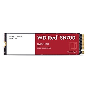 Western Digital 1TB WD Red SN700 NVMe Internal Solid State Drive SSD for NAS Devices - Gen3 PCIe, M.2 2280, Up to 3,430 MB/s - WDS100T1R0C