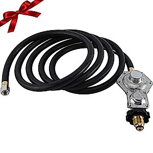 Artilife 10FT Two Stage Propane Regulator Hose with Standard POL Connection x 3/8inch Female Flare for RV, Grill, Gas Generator, Gas Stove, Ranges and More
