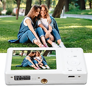 4K Digital Camera, Compact Point and Shoot Camera Autofocus, 20X Zoom, with Flash and 2.7inch LCD Screen, Professional Video Cam for Kids Teens Students (Silver)