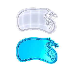 Dragon Head Shaped Resin Tray Molds,Jewelry Tray Silicone Mold for Epoxy Resin,Fruit Plate Resin Casting Mold