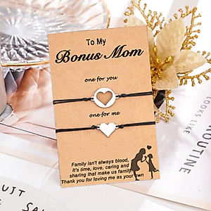 Tarsus Gifts For Stepmom, Bonus Mom Gifts From Daughter Step Mom Bracelets
