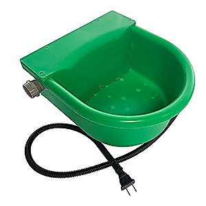 Automatic Heated Dog Bowl 1.3 Gallon Outdoor Thermal Water Trough for Pet Livestock Cattle Sheep and Horse Drinker