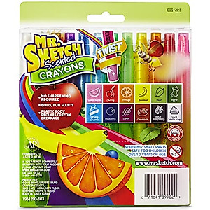 Mr. Sketch Scented Twistable Crayons, Assorted, 12 Pack