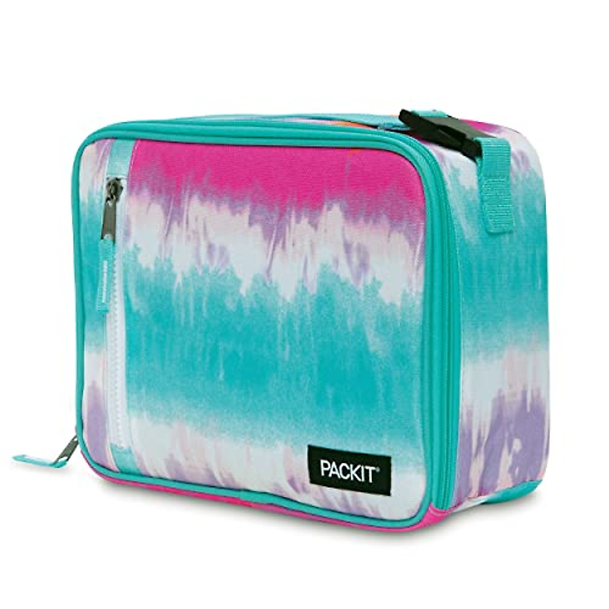 PackIt Freezable Classic Lunch Box (Tie Dye Sorbet) and Snack Box Bundle
