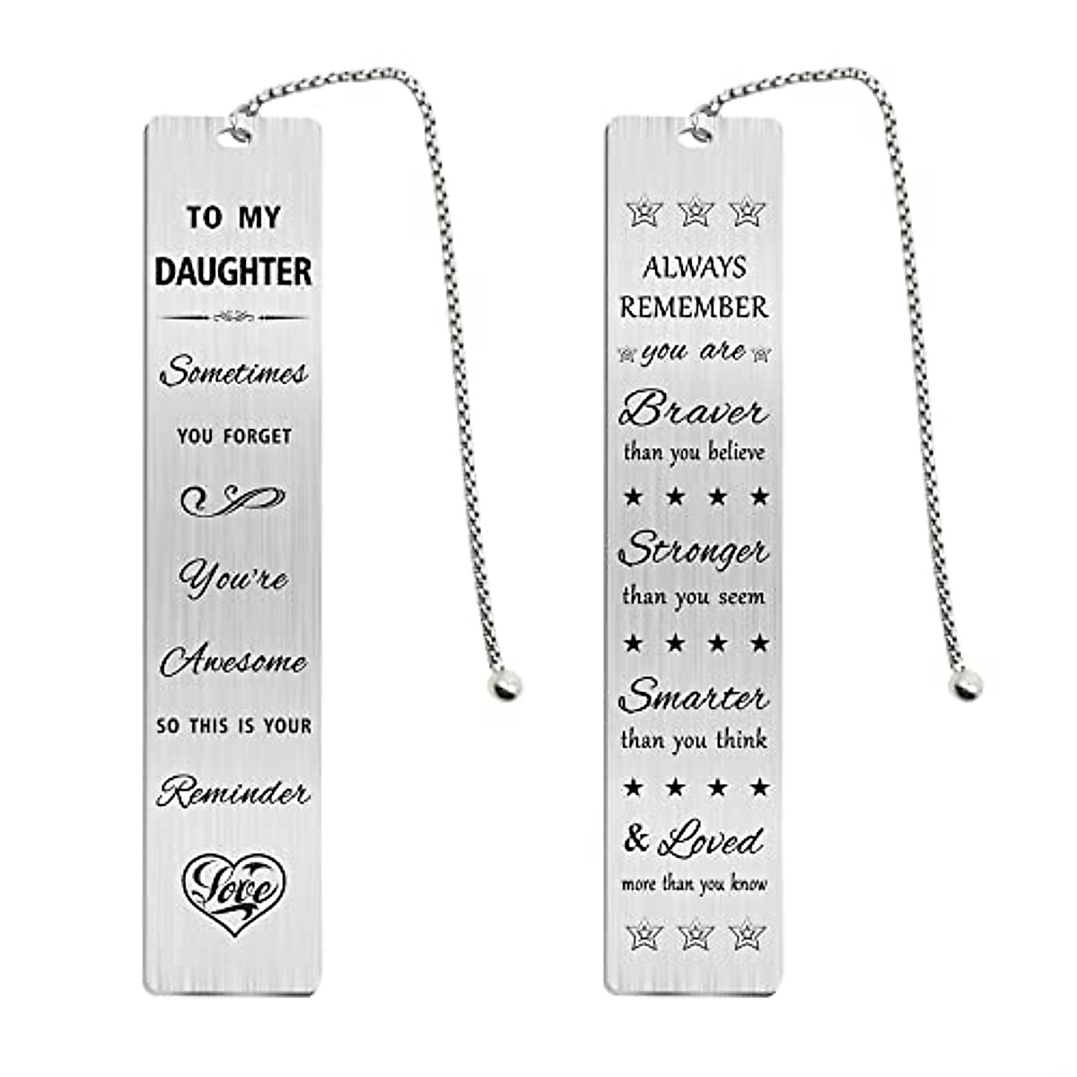 Jzxwan Daughter Gifts from Mom and Dad，Personalized Birthday Graduation Gifts for Daughter, Sometimes You Forget You're Awesome Bookmark for Daughter