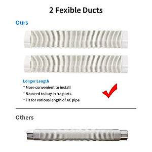 TAKTOPEAK 4 inch 17 Ft PVC Decorative Pipe Line Cover Kit for Ductless Mini Split Air Conditioner-Full Set, No Other Parts Needed, White (HMB-GM-GXC-5.2M-003)