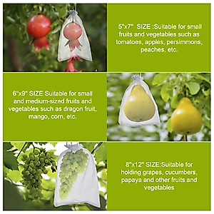 50 Pack Sheer Organza Bags White, 6 x 9 inches Christmas Wedding Shower Party Favors Gift Drawstring Bags Large Mesh Jewelry Pouches,Penetrating Light Fruit Protection Bags