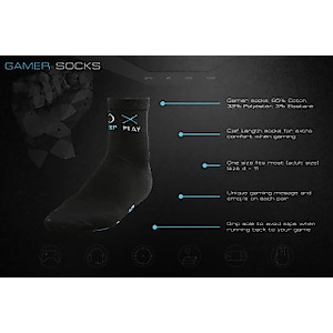 Gamer Socks, DND Gift Ideas, Best Gifts for Teenagers Boys, Presents, im Gaming Socks for Men (Blue Respawn)