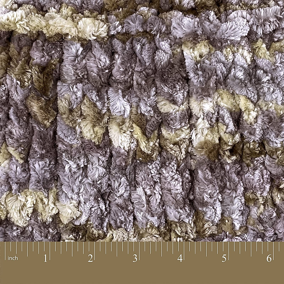 Crafted By Catherine Luxe Velvet Multi Yarn - 2 Pack (300 g / 10.5 oz, 98 Yards Each Skein), Khaki Multi, Gauge 6 Super Bulky