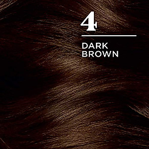 Clairol Nice'n Easy Permanent Hair Dye, 4 Dark Brown Hair Color, Pack of 3