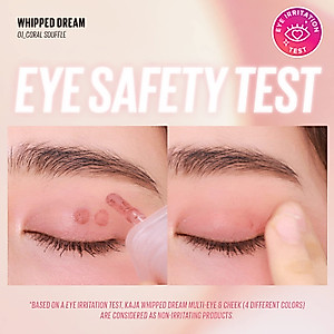 Kaja Multi-purpose Liquid Eyeshadow & Blush - Whipped Dream | with Cotton Seed Oil, 4 Shades, Buildable, Blendable, Airy Semi-matte Finish, 02 Meringue Pink, 0.17 Oz