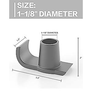 Agrish 6-Pack Walker Glide Skis, Universal Fit Walkers with 1-1/8 Inch Shaft Handicapped Walker Accessories Tool-Free, 6 Count, Gray