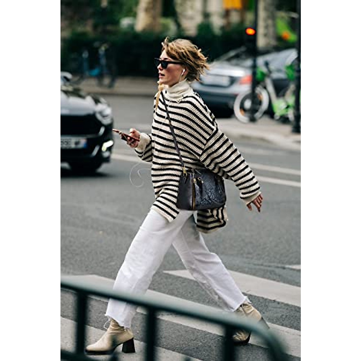 Purse and Handbags for Women Leather Shoulder Hand Bags Tote Handle Medium Satchel Vintage Embossing Rose (Black)