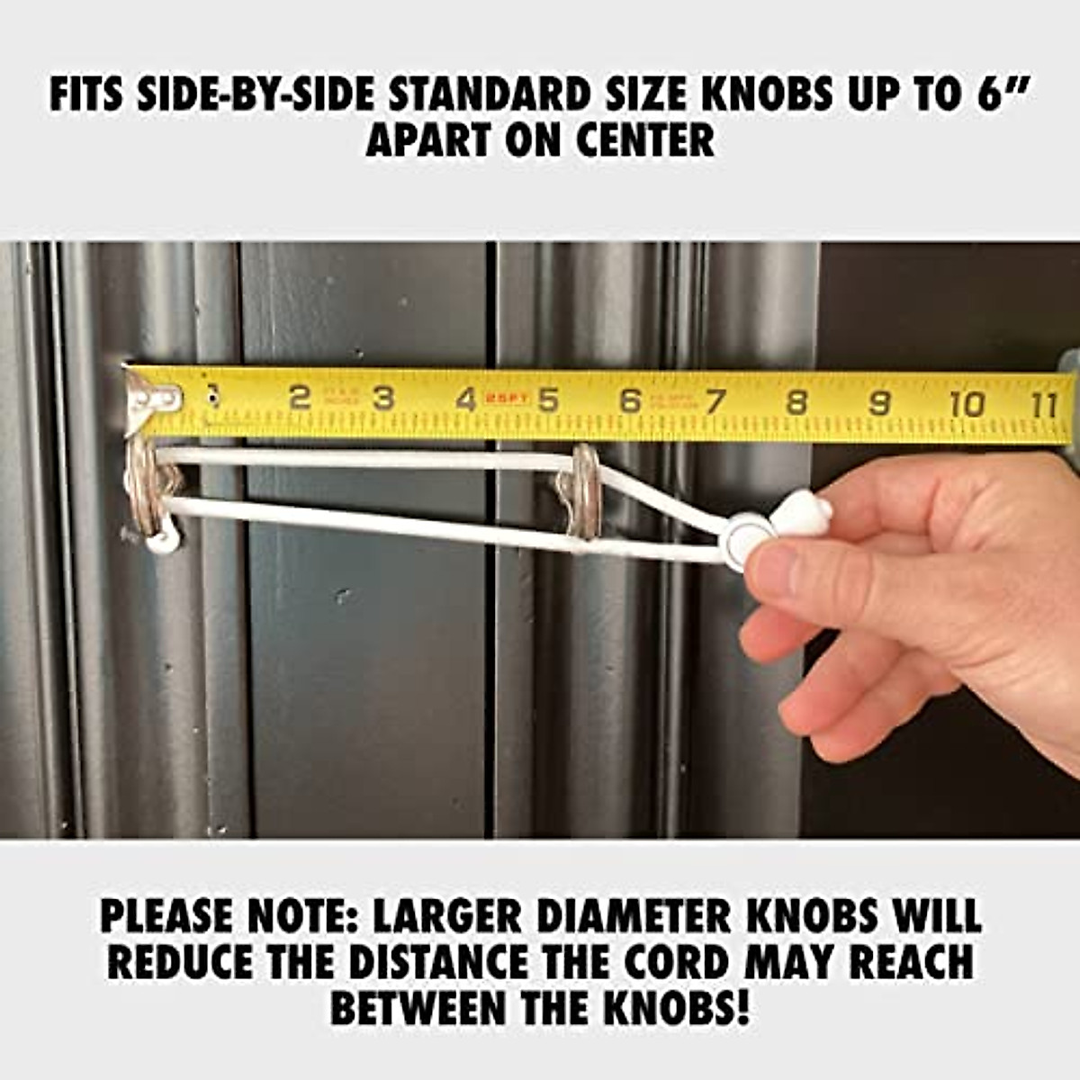 Kiscords Baby Safety Cabinet Locks for Knobs Child Safety Cabinet Latches for Home Safety Strap for Baby Proofing Cabinets Kitchen Door RV No Drill No Screw No Adhesive (Black)