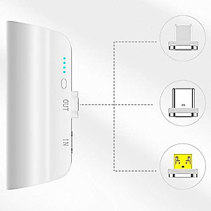 BoxWave Charger for Google Pixel 3 (Charger by BoxWave) - MagnetoBoost Rejuva PowerPack, Portable 3000mAh Back Up Battery Power Bank for Google Pixel 3 - Winter White