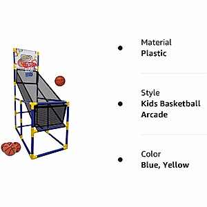 Kids Basketball Hoop Arcade Game, with 4 Balls Air Pump - Indoor Toy Basketball Shooting System - Fun for All Ages - Toys Sports for Boys and Girls