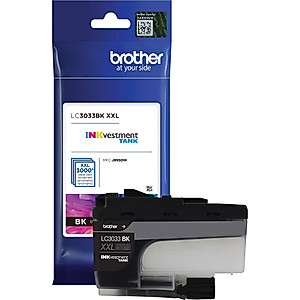 Brother Genuine LC3033BK, Single Pack Super High-Yield Black INKvestment Tank Ink Cartridge, Page Yield Upto 3,000 Pages, LC3033, Amazon Dash Replenishment Cartridge