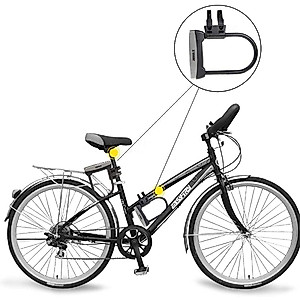 Bicycle Locks Heavy Duty Anti Theft Bike Lock Heavy Duty Bike Lock,Bike Lock U-Lock Bike Lock Anti-Theft Steel Electric Bicycle Scooter Convenient Lock Frame Bicycle Accessories