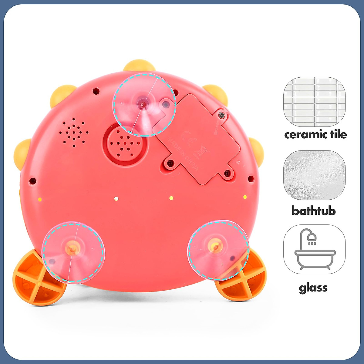 chengjiaing Bubble Bath Maker for The Bathtub，Puffer Bubble Machine with Music，Baby Bathroom Blowing Bubbles Toys,The Great Gifts for Toddlers Over 3 Years Old Girl Boy