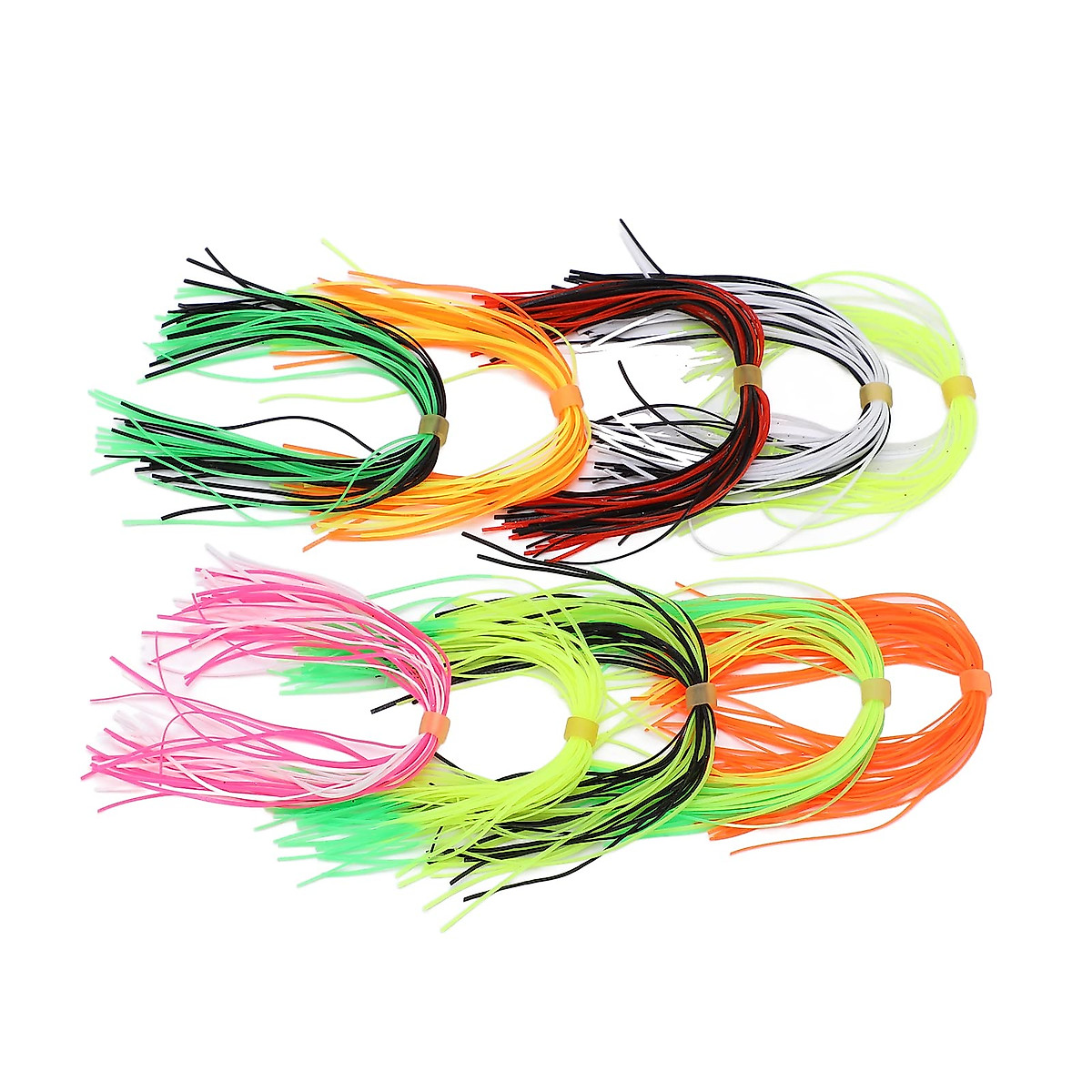 Silicone Jig Skirts, Fishing Skirt for Lures, Fishing Skirt Baits, Fishing Jig Baits Skirts for Trout Fishing, Environmental Friendly Fishing Skirt Personally Constructed Fishing Lures Accessories
