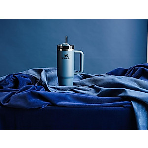 Stanley Quencher H2.0 Tumbler with Handle and Straw 30 oz | Flowstate 3-Position Lid | Cup Holder Compatible for Travel | Insulated Stainless Steel Cup | BPA-Free | Blue Spruce