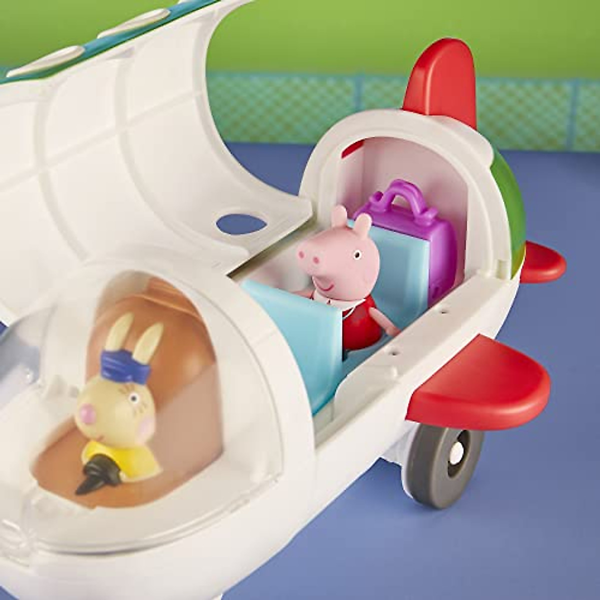 Peppa Pig Peppa’s Adventures Air Peppa Airplane Vehicle Preschool Toy with Rolling Wheels, 1 Figure, 1 Accessory; for Ages 3 and Up