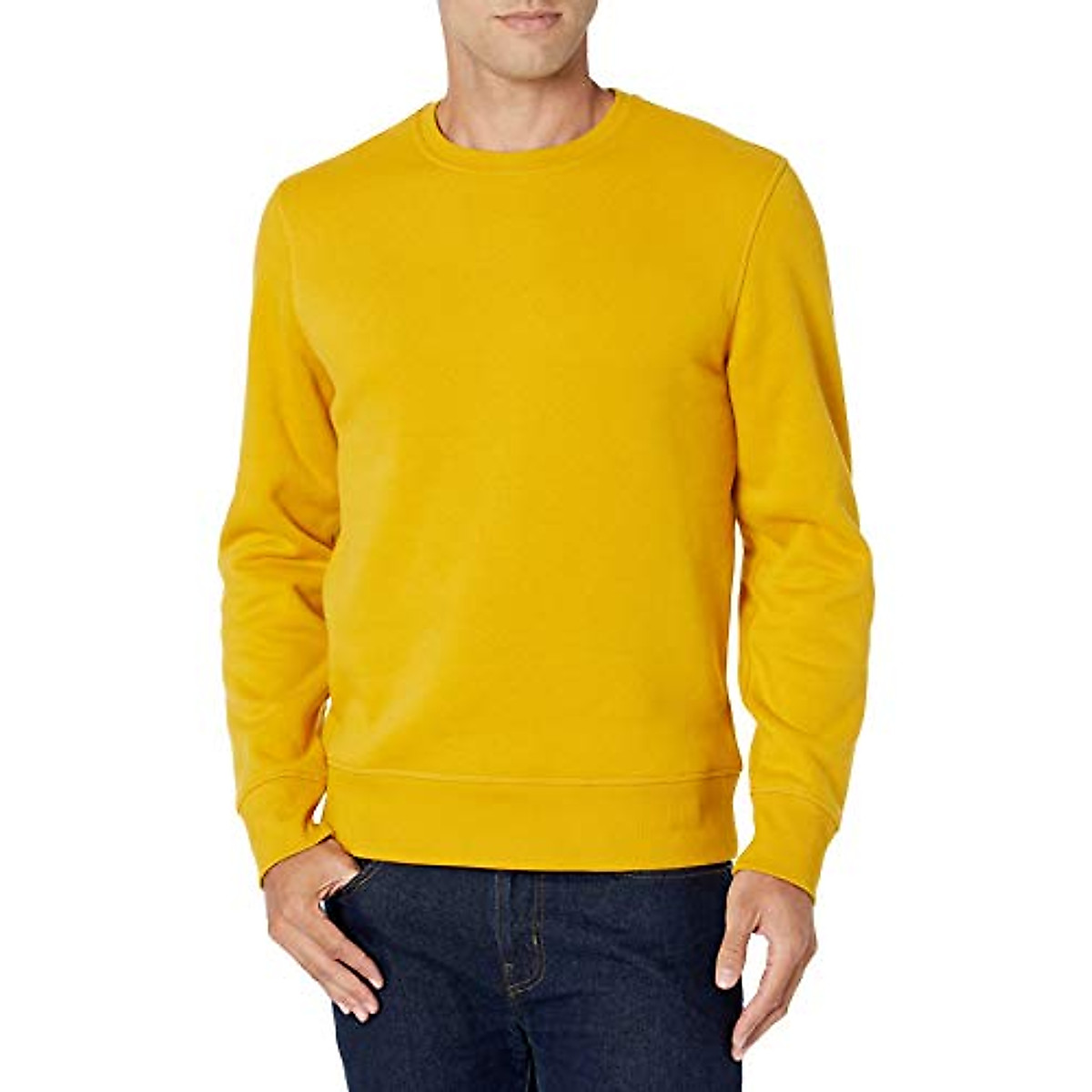 Amazon Essentials Men's Fleece Crewneck Sweatshirt (Available in Big & Tall), Gold, Medium