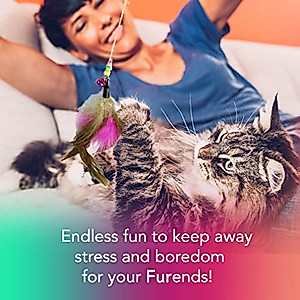 SunGrow Ferret Tunnel and Assorted Toys Variety Pack, Interactive Kitten & Ferret Toys & Accessories, for Indoors, Teaser Wand, Crinkle Balls, Bell Set, etc., 30 Pcs per Pack