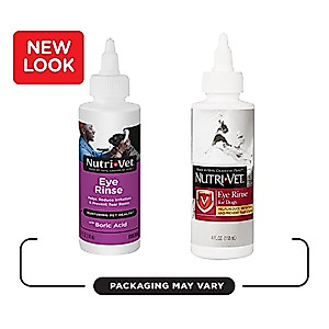 Nutri-Vet Eye Rinse for Dogs - Gentle Formula to Soothe Irritated Eyes and Prevent Tear Stains - 4 oz