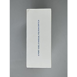 VGA KVM Switch 4 Port, USB VGA KVM Switcher for 4 Computers Share 1 Monitor 3 USB Devices Keyboard Mouse Scanner Printer, Including 4 KVM Cables & Desktop Control