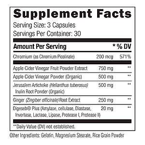 UMZU zuACV Prebiotics Supplement | Apple Cider Vinegar Prebiotic Blend Supports Digestion, Gut Health & Immunity | Relieves Occasional Bloating w/No Vinegar Taste (30 Day Supply | 90 Capsules)